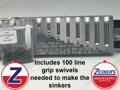 3377 New Do It Finesse Drop-Shot Sinker Mold -w/100 #7 line grip swivel ...