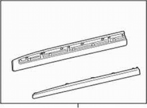 Toyota Genuine OEM MOULDING SUB-ASSY, FRONT DOOR, OUTSIDE LH 75072 ...