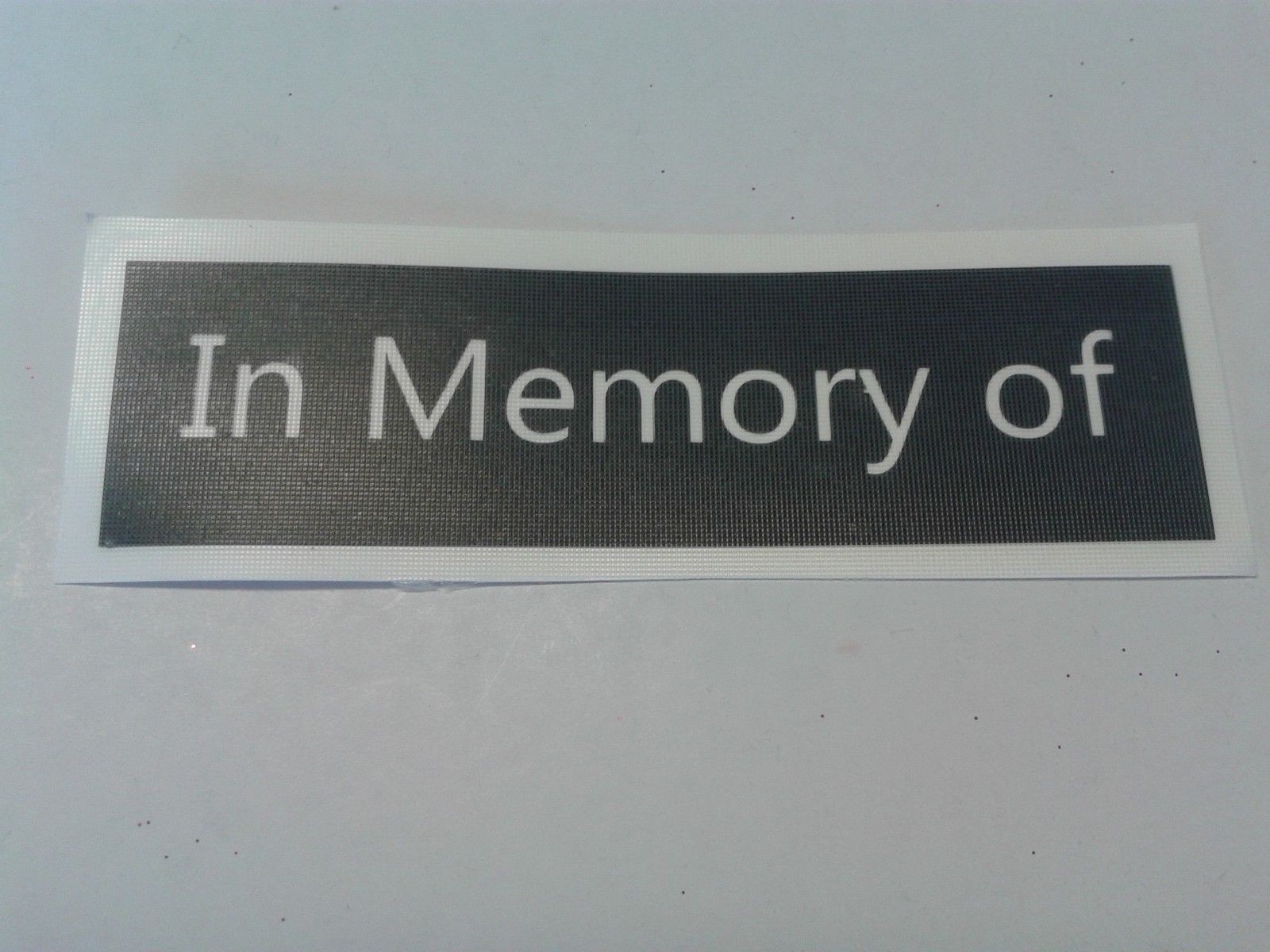 'In memory of' word stencils for etching on glass memorial gift hobby ...