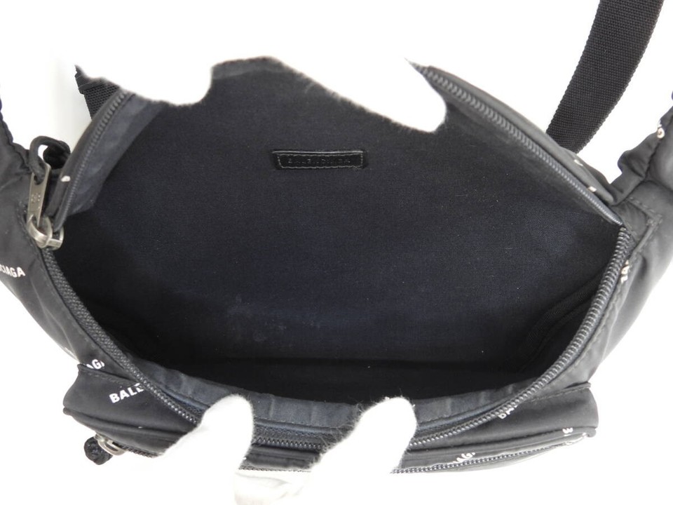 Balenciaga Belt Bag Explorer Nylon Black and White Logo Body Bag 5 ...