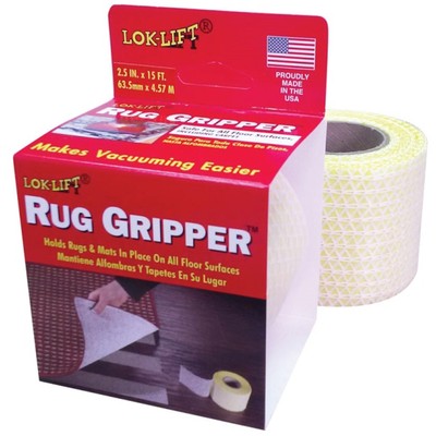 Lok-Lift Rug Gripper Tape Roll 2.5in x 15ft Holds Rugs & Mats In Place ...
