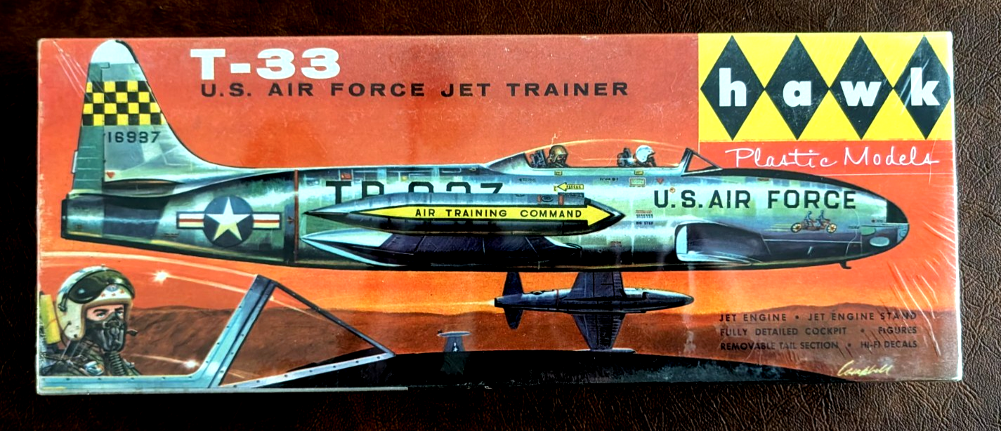 1958 original Hawk T-33 USAF Jet Trainer 1/48 scale model hard box | eBay