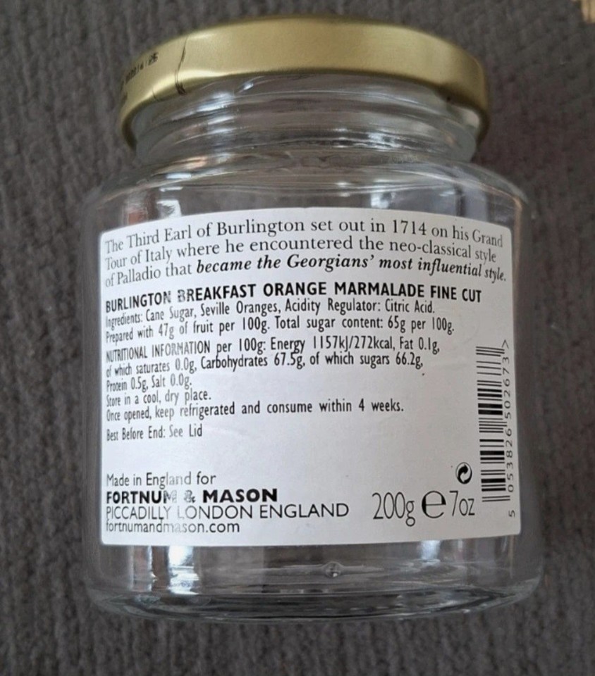 Fortnum & Mason Jam Jars Bottles x 2 | eBay UK