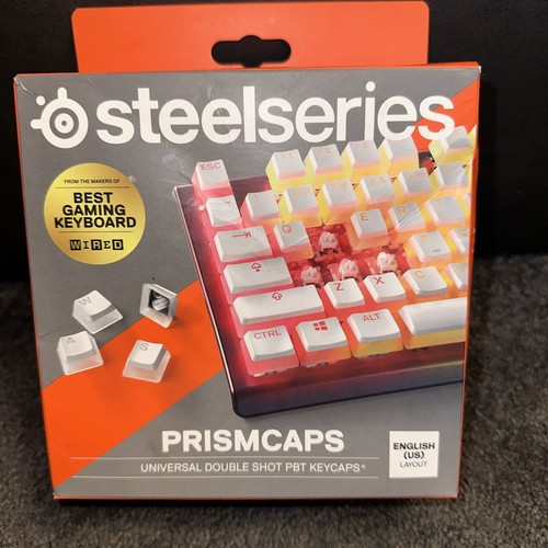 SteelSeries PRISMCAPS Double Shot PBT -Style Keycaps WHITE | eBay