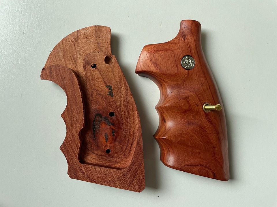 New Handle Grips For S&W, K/L ROUND BUTT 686 Smooth groove&open back | eBay