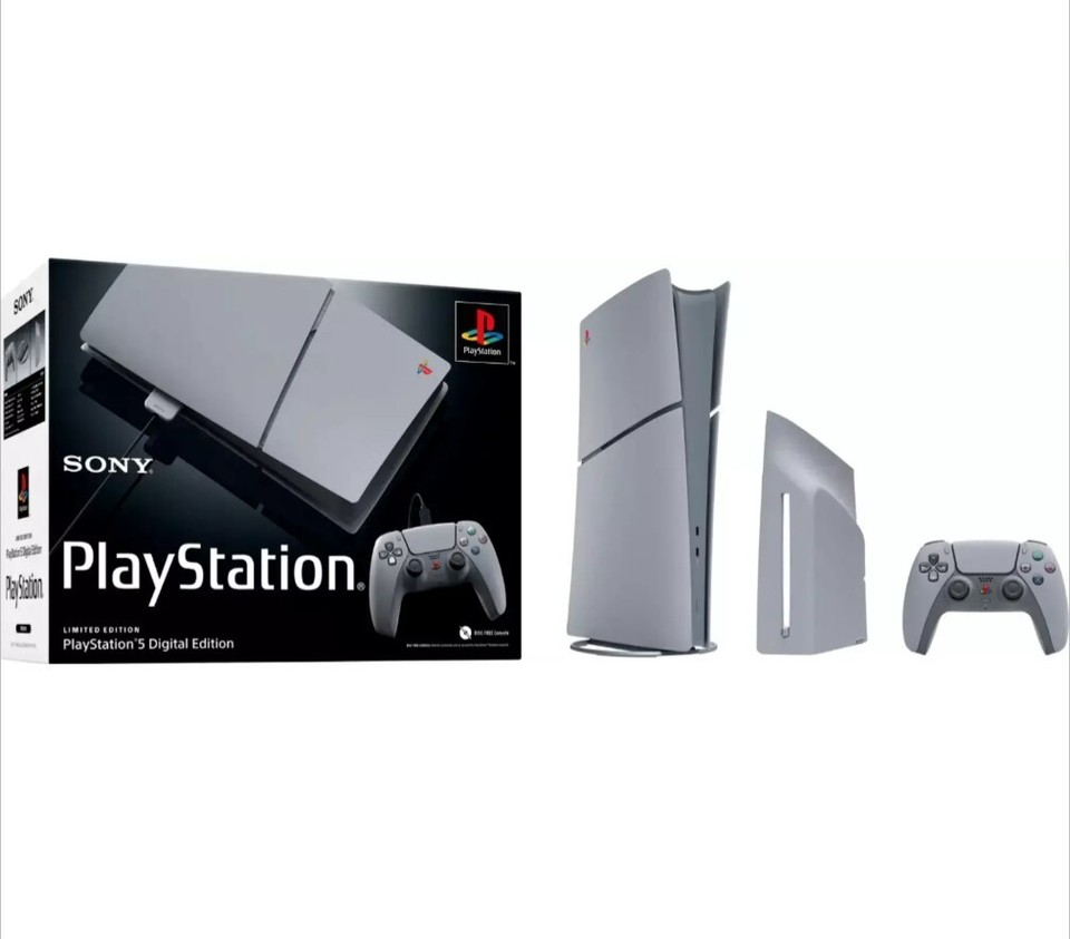 PlayStation 5 Digital Edition Console 30th Anniversary Gray PS5 Classic ...