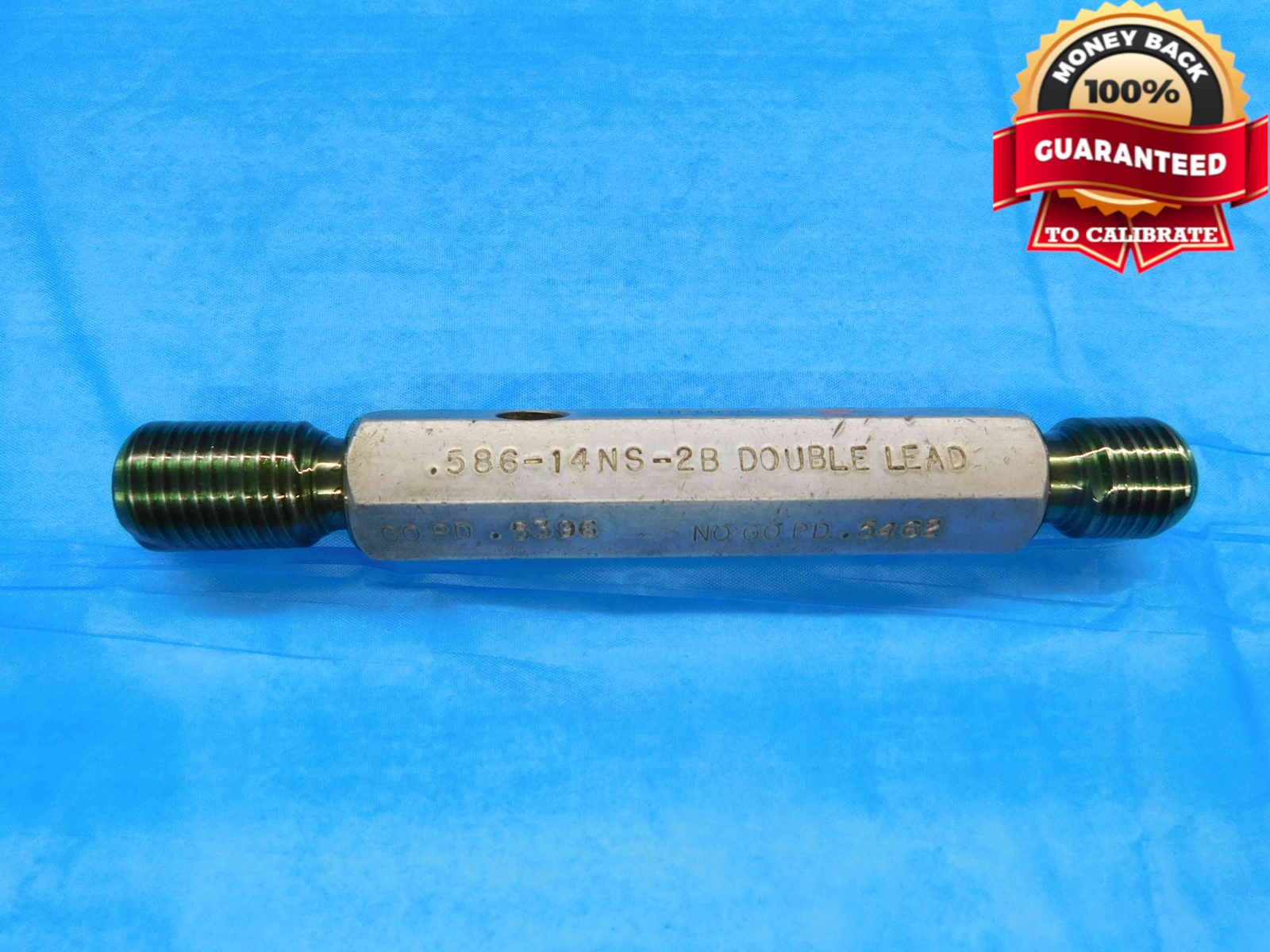 .586 14 NS 2B DOUBLE LEAD THREAD PLUG GAGE GO NO GO PD'S = .5396 ...