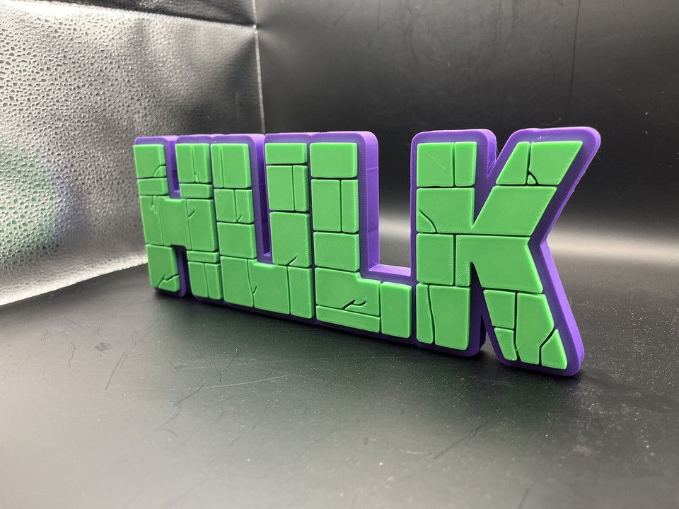 The Hulk Logo Sign Display | 3D Wall Desk Shelf Art | eBay