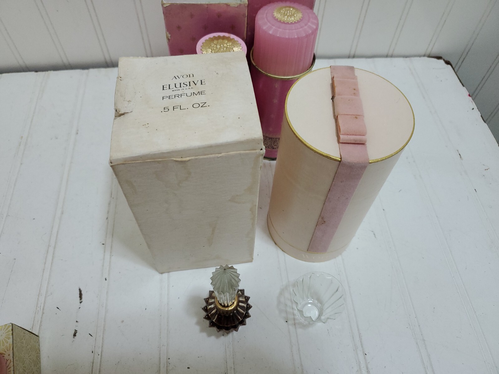 Avon ELUSIVE Lot Perfume Rolette Cologne Skin Softener Creme Sachet ...