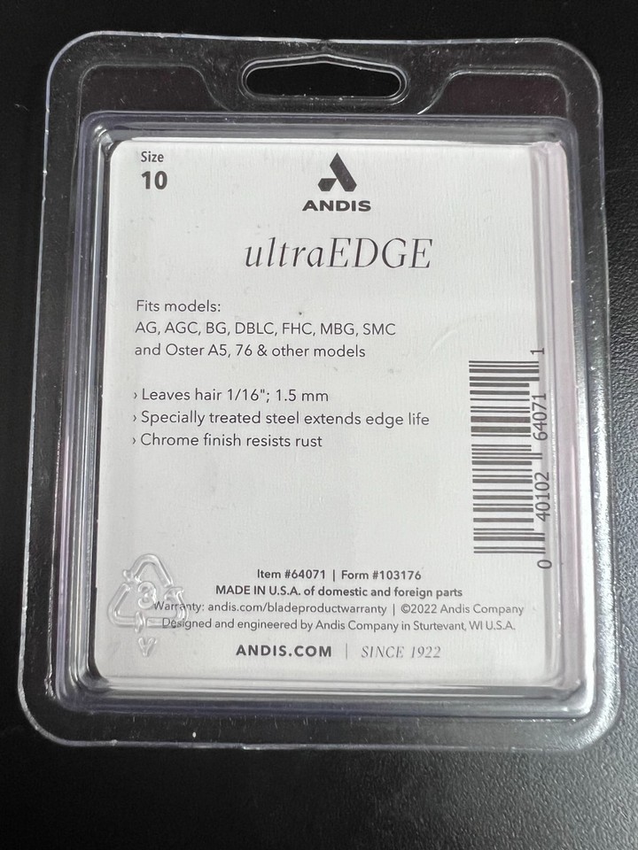 Andis UltraEdge Detachable Clipper Blade #10 0711 40102640711 | eBay