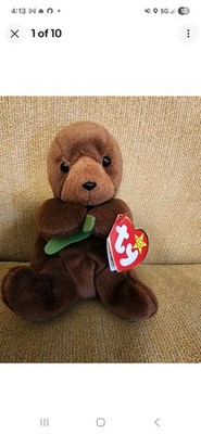 Ty Beanie Baby Babies Seaweed The Otter With Tags Style - 4080 | eBay