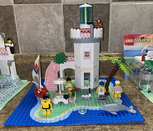 LEGO Paradisa Dolphin Point Lighthouse (6414) 99% Complete with Book ...