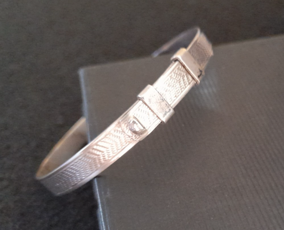 Antique Sterling Silver Extendable BANGLE Beautifully made ~ Scrap or ...