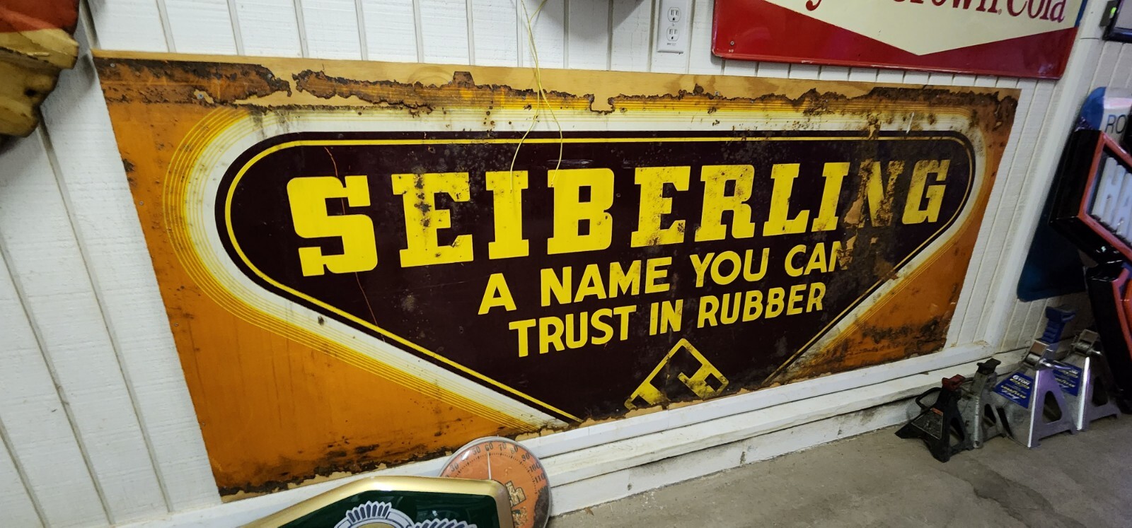 Seiberling Tire Sign Original dealership display advertisement goodyear ...