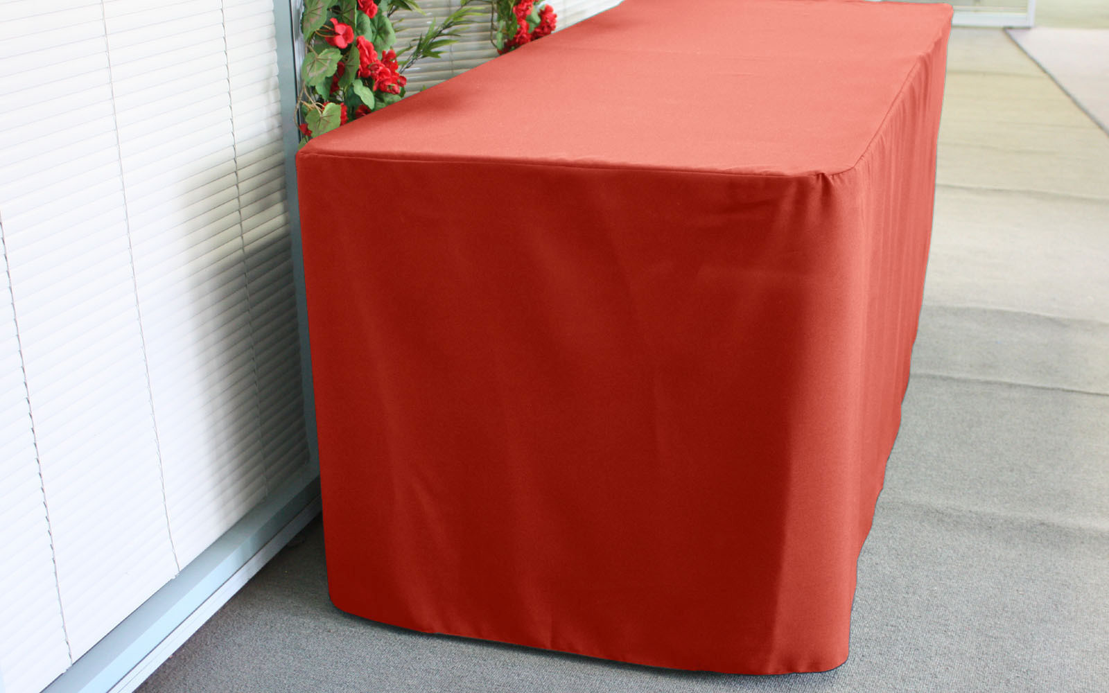 Trestle Table cover tablecloth Fitted Red to fit 6 foot Table folding ...