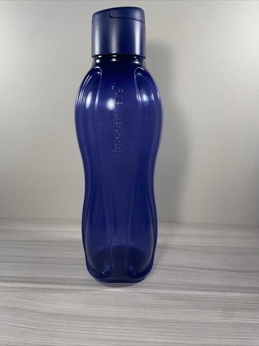 Tupperware Large Eco Water Bottle 1L Navy Blue Reusable Dishwasher New ...