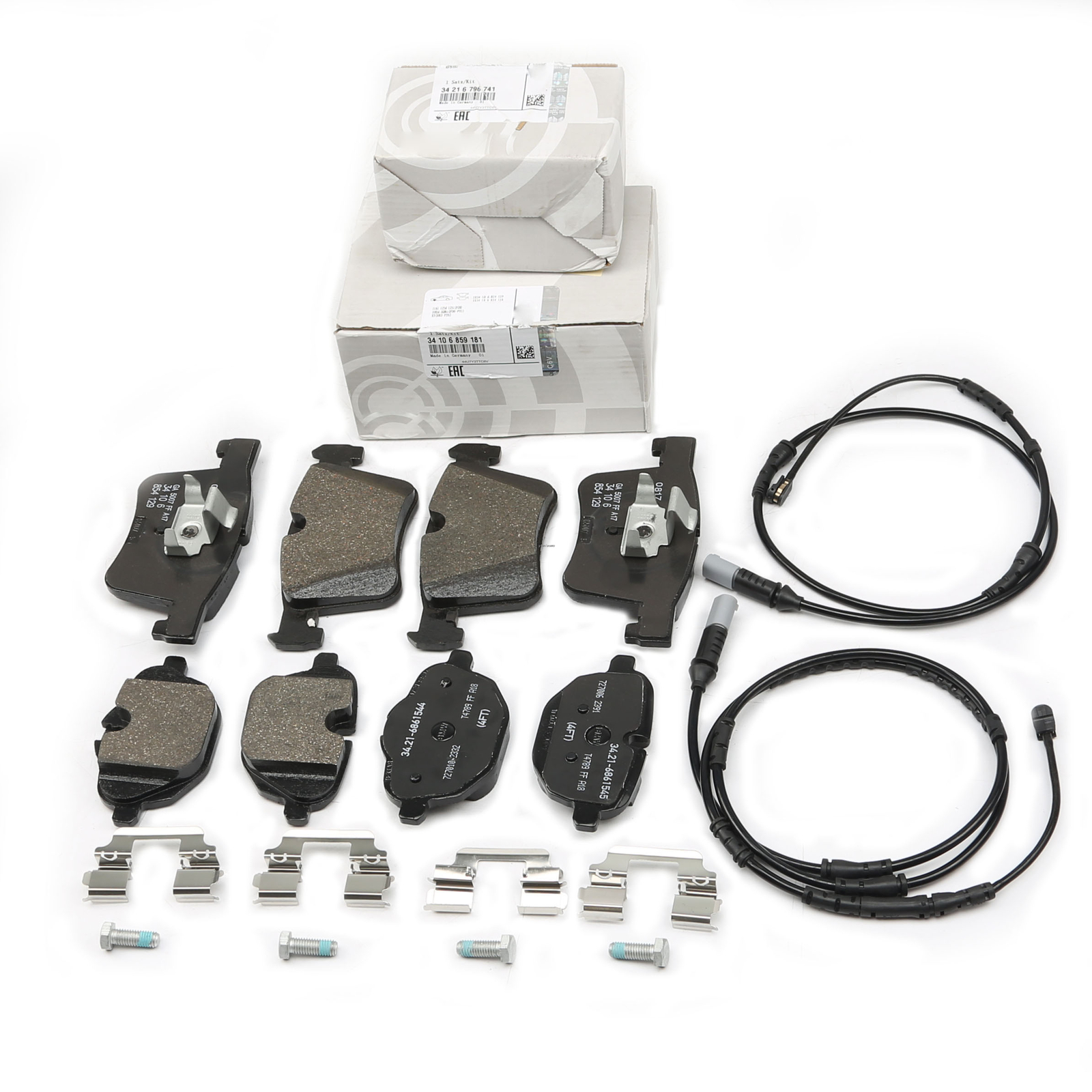 34106799801 Fit For BMW 228i 328i 428i X3 X4 Front & Rear Brake Pad Set ...