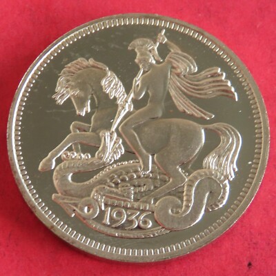 EDWARD VIII 1936 PROOF PATTERN CROWN 28 grams - george and the dragon ...