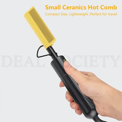 Electric Ceramic pressing Small Hot Comb for thick coarse hair 450℉ Lot ...