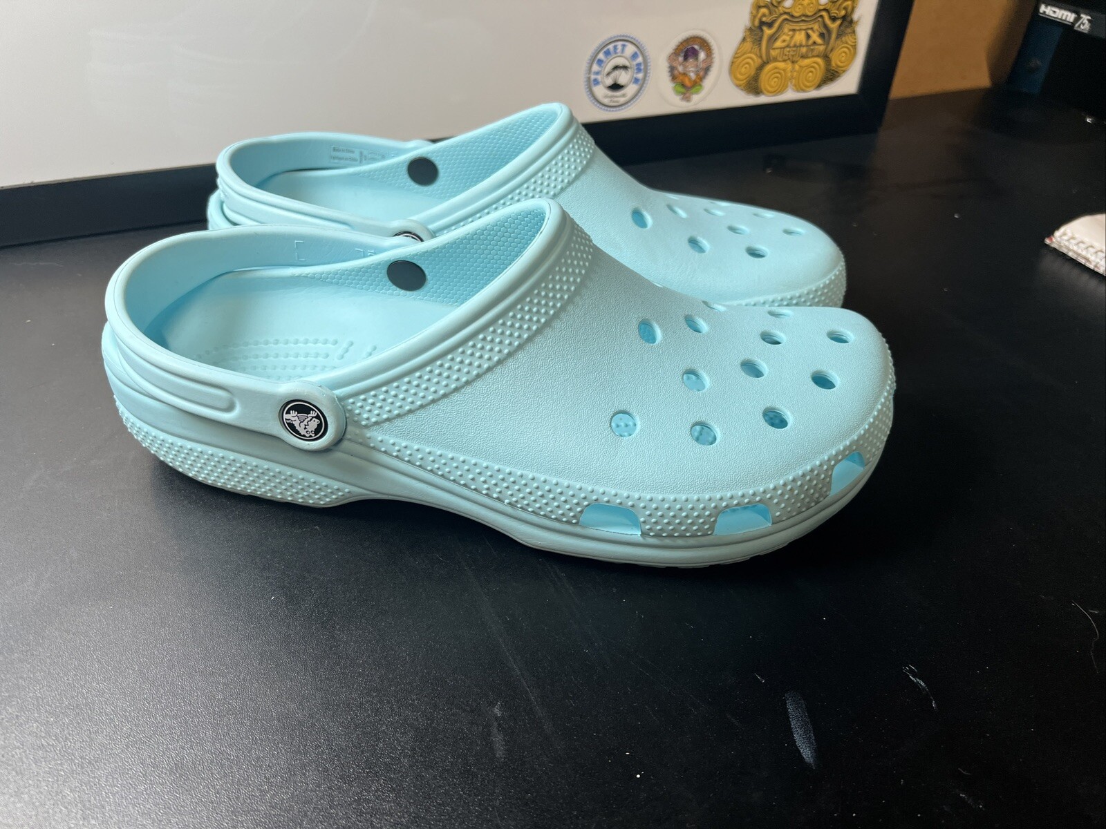 Crocs Men 11 Clog Style Shoes Turquoise Teal Excellent Condition | eBay