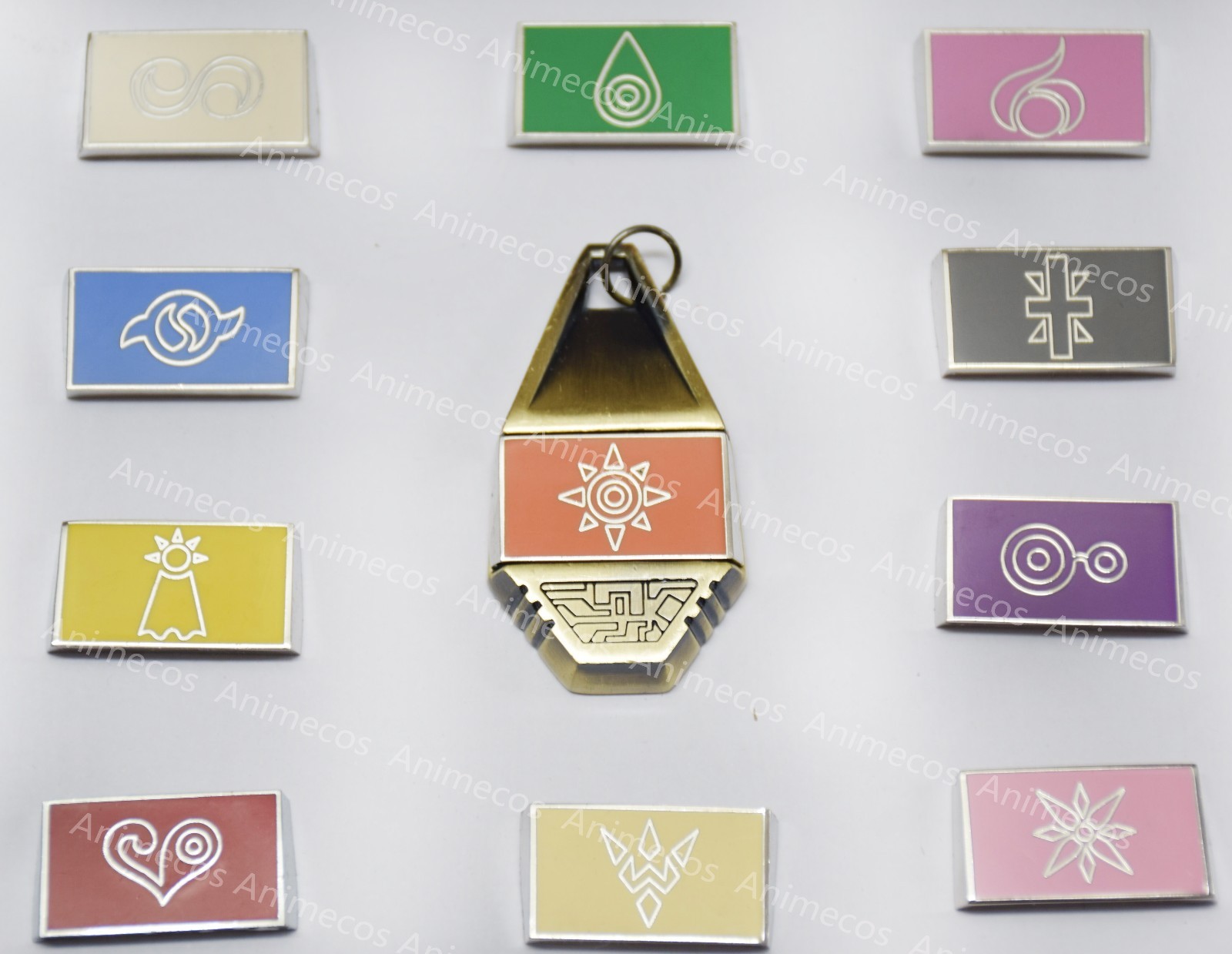 Digimon Adventure Evolution Badge Tag & Crest Emblem Necklaces Keychain ...