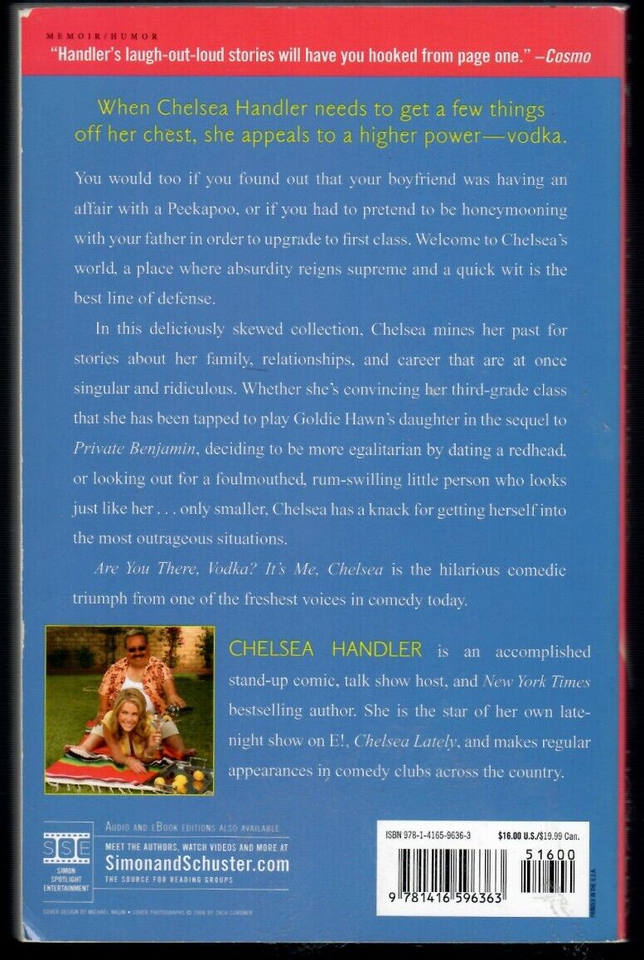 Are You There, Vodka? It's Me, Chelsea by Chelsea Handler (Simon ...