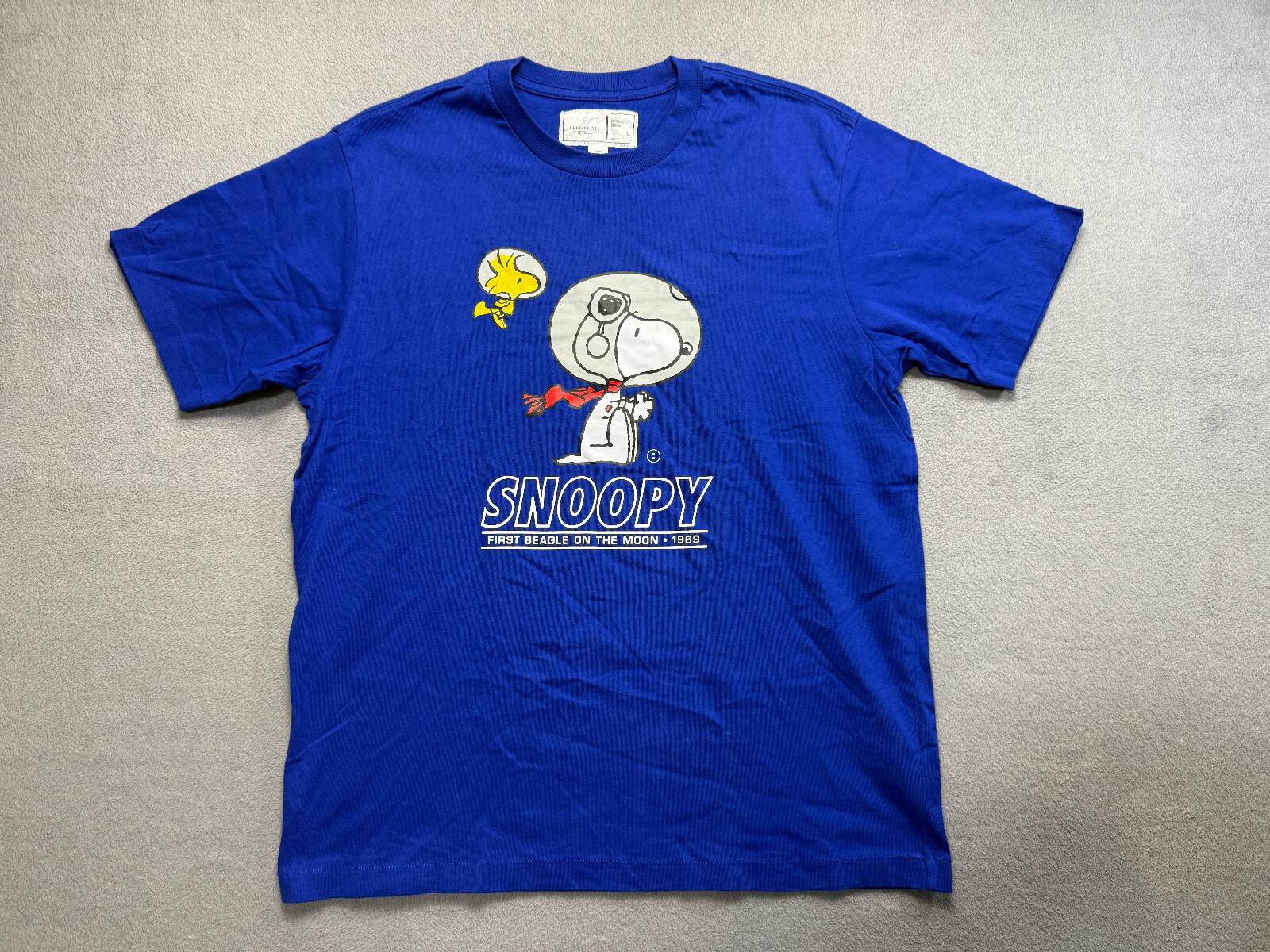 SNOOPY FIRST BEAGLE ON THE MOON 1969 Chocoolate Mens … - Gem