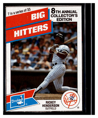 1988 Drake's Big Hitters Super Pitchers #7 Rickey Henderson | eBay
