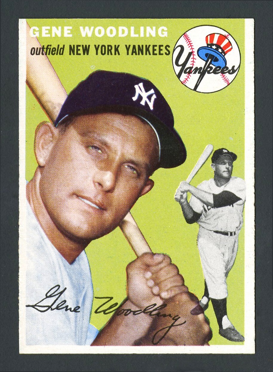 1954 TOPPS #101 GENE WOODLING ~ NY YANKEES ~ SHARP CARD ~ ORIGINAL ...