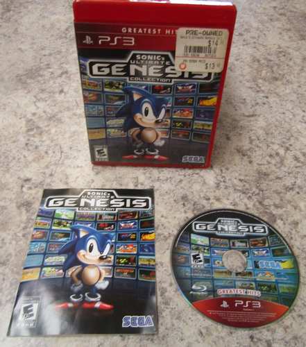 Sonic's Ultimate Genesis Collection Greatest Hits (PlayStation 3 PS3 ...