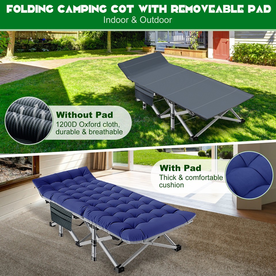 SLSY In/Outdoor Folding Cot Lounge Bed Cots Camping Bed for Sleeping ...