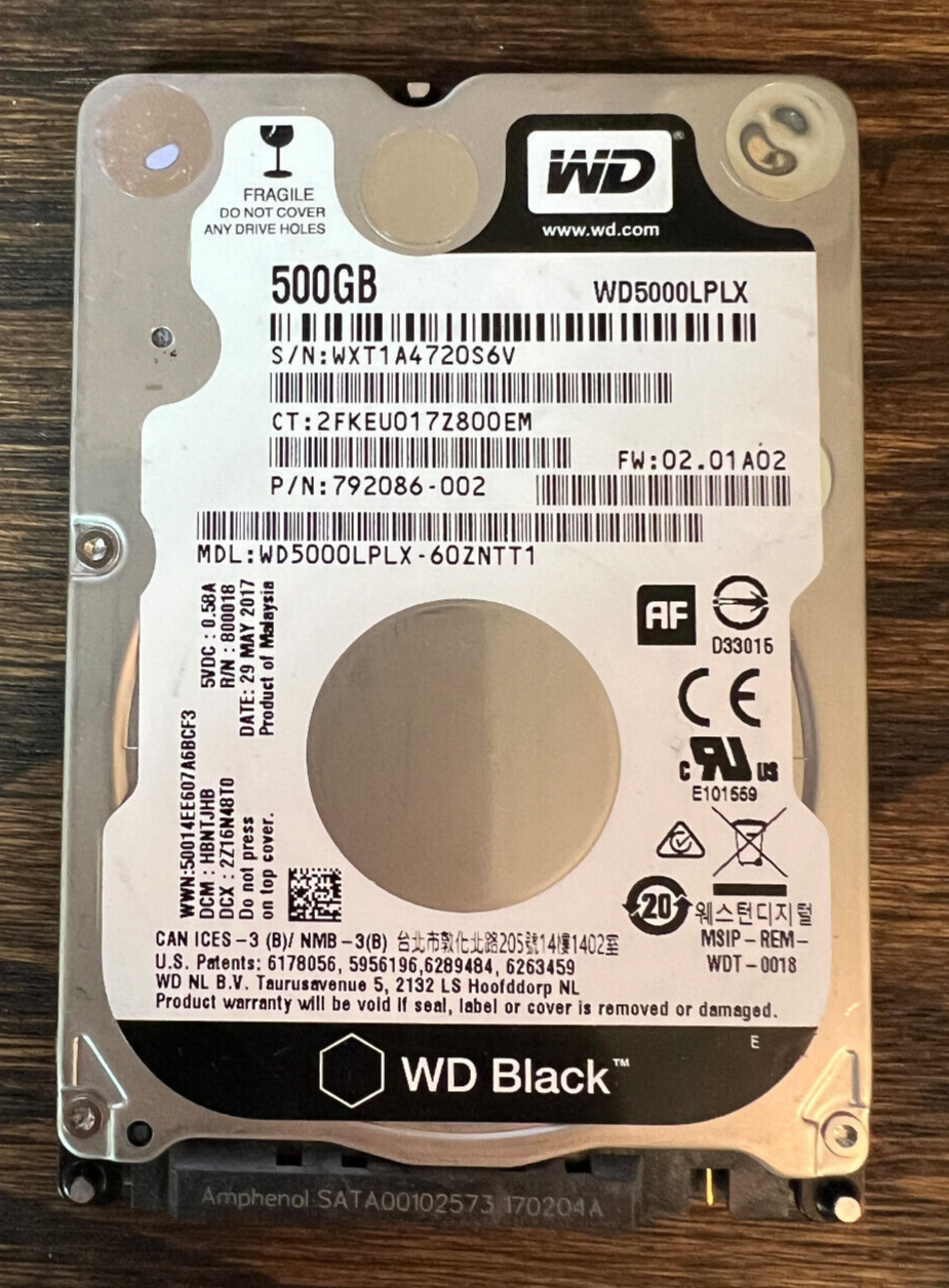 Western Digital Black 2.5-inch 500GB 7200RPM SATA WD5000LPLX | eBay