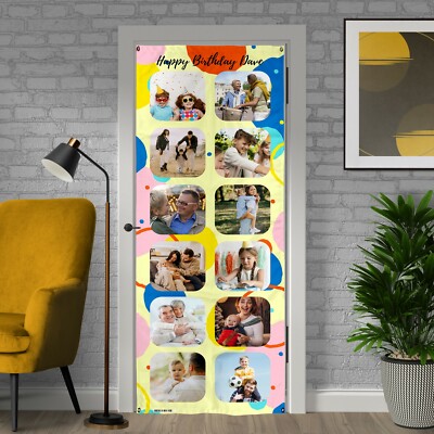 Party Decoration - Funky Birthday Pop - Personalised Photo & Text Door ...