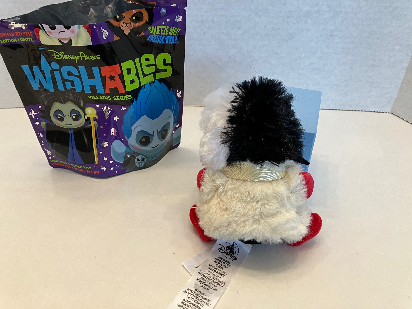 Disney Parks - Villains Series Wishables - Cruella De Vil Plush Toy ...