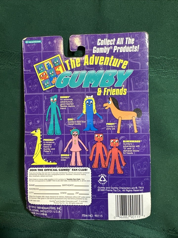 The Adventures of Gumby & Friends Bendable Gumby & Pokey Figures 1995 ...