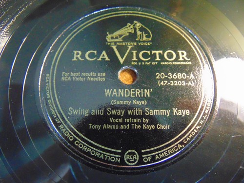 Sammy Kaye - Wanderin' / The Bicycle Song (1950) RCA Victor 78, high ...