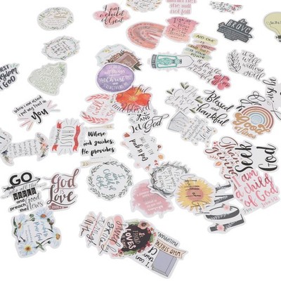 50 Pcs Mini Jesus Christian Stickers Decals For Backpack Laptop Water ...
