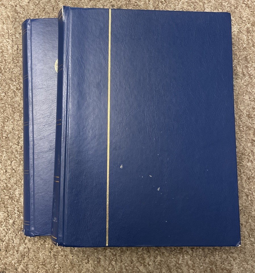 2 x Large Blue WHSmith Stamp Stock Book / Stock Album - Glassine ...