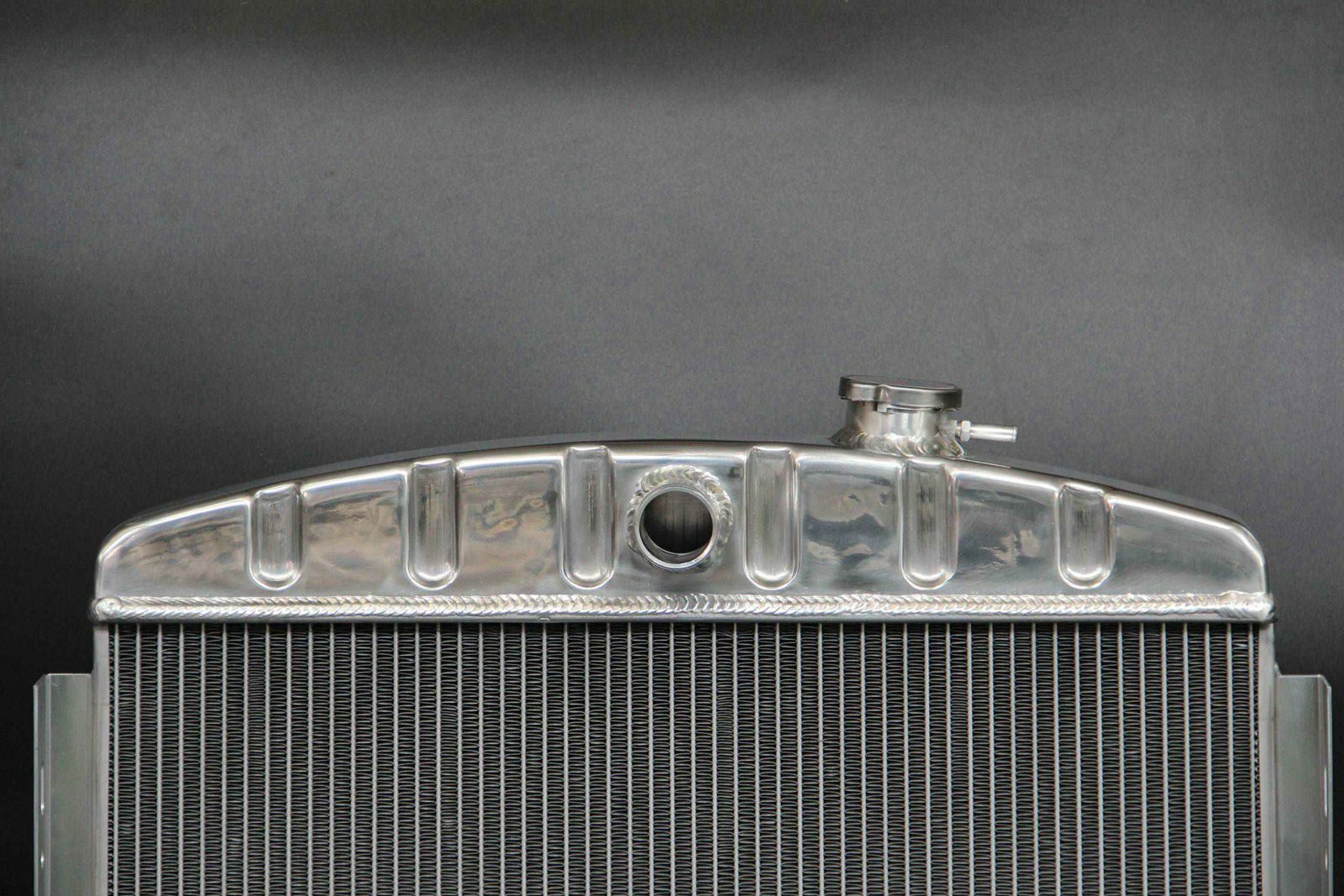 KKS POLISHED 3 ROW ALUMINUM RADIATOR FOR 1955 1956 57 CHEVY BEL AIR DEL ...