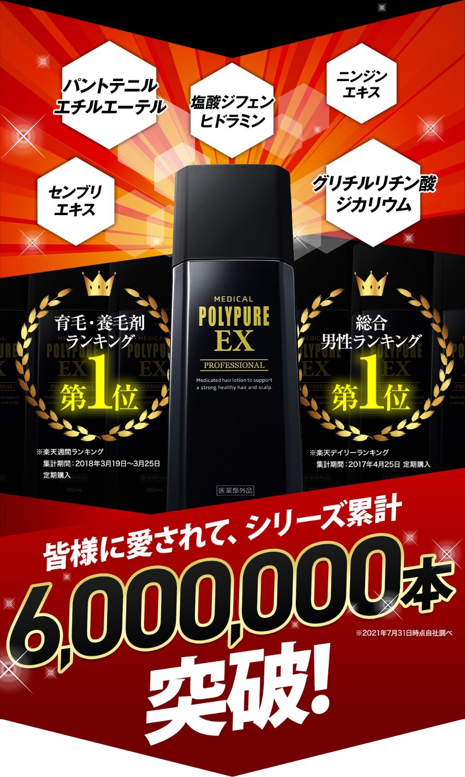 DHL EXPRESS DUO POLYPURE EX SHAMPOO + POLYPURE EX LOTION HAIR LOSS ...