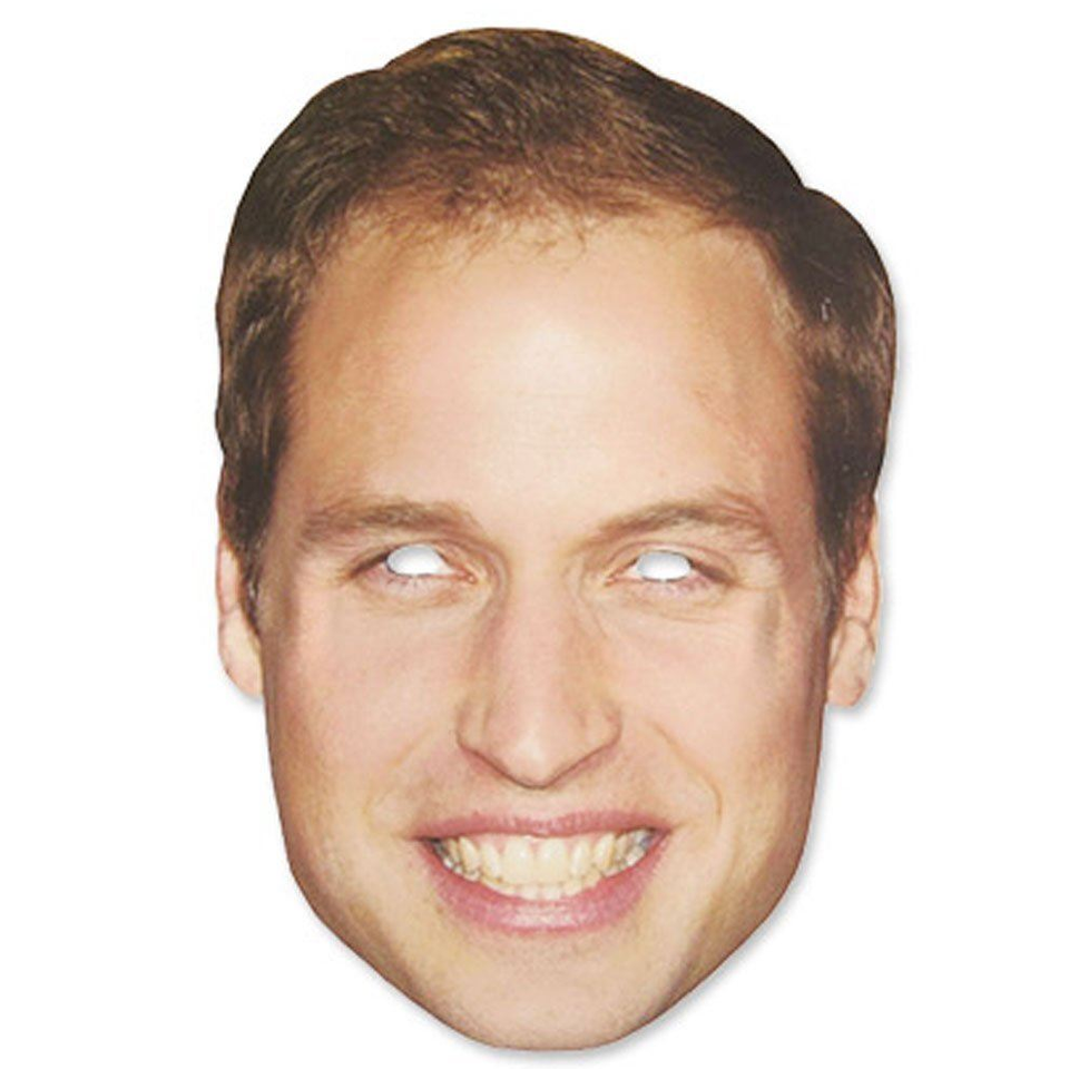 Prince William Face Mask Fancy Dress Royal Party Costume Coronation ...