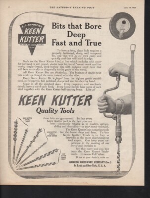 1909 KEEN CUTTER TOOL HARDWARE CUTLERY CARPENTER WOOD SIMMON ST LOUIS ...