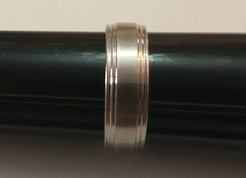 Solid 8mm Palladium 950 Wedding Band Ring Size 13 - Gem