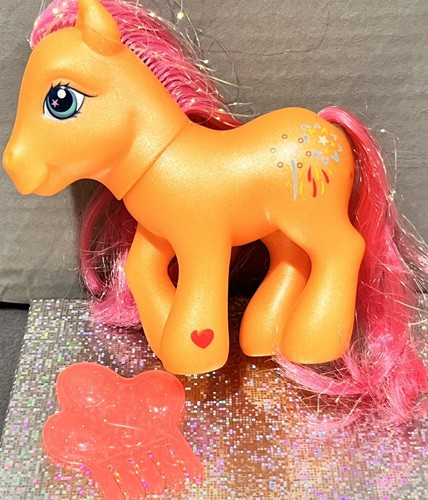 Vintage MLP My Little Pony Toy Doll G3 Orange Sparkleworks Glitter ...