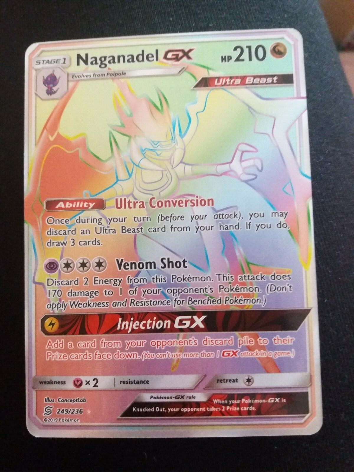 249/236 NAGANADEL GX RAINBOW MAWILE JIRACHI GX UNIFIED MINDS SET ...