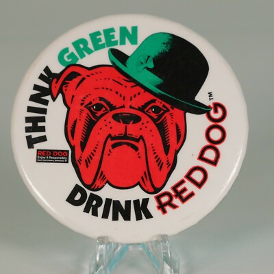 Pinback Button Think Green Drink Red Dog Plank Road Brewery 3 Inch | eBay