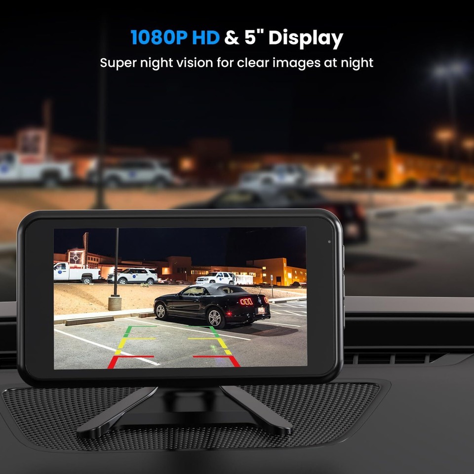 AUTO-VOX Wireless Backup Camera for Car Easy Install: No Delay 5" 1080P ...