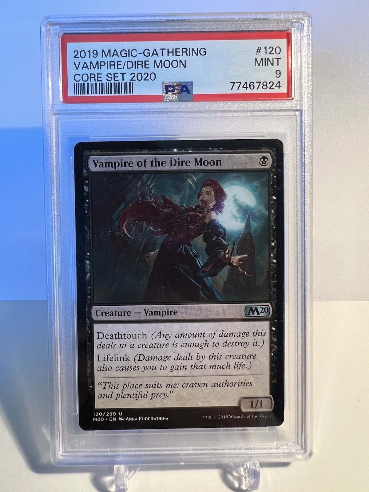 MTG Vampire of the Dire Moon - Core Set 2020 120/280 Uncommon PSA 9 Mint | eBay