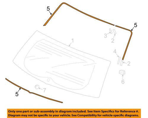 Honda OEM 15-16 Fit Liftgate Tailgate-glass Molding 73127TY0000 for ...