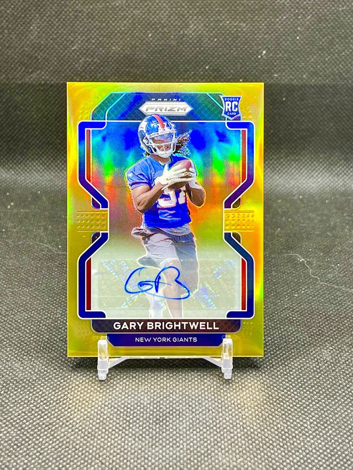 GOLD Gary Brightwell 2021 NFL Prizm NY Giants Rookie RC Auto #’d /10 RC ...
